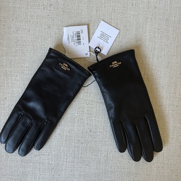 Coach | Accessories | New Black Coach Leather Gloves | Poshmark
